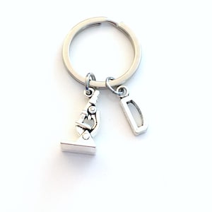 Microscope Key Chain / Silver Microscope Keyring / Science Keychain ...