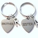 Sibling Keychain, Brother Sister Key Chain Set of 2 3 4 5 6 7 8, Gift ...