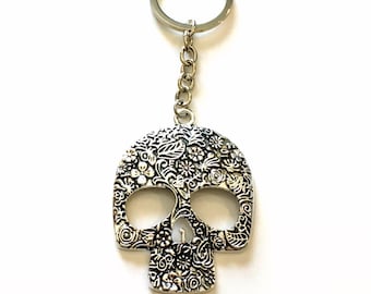 Skull keychain | Etsy