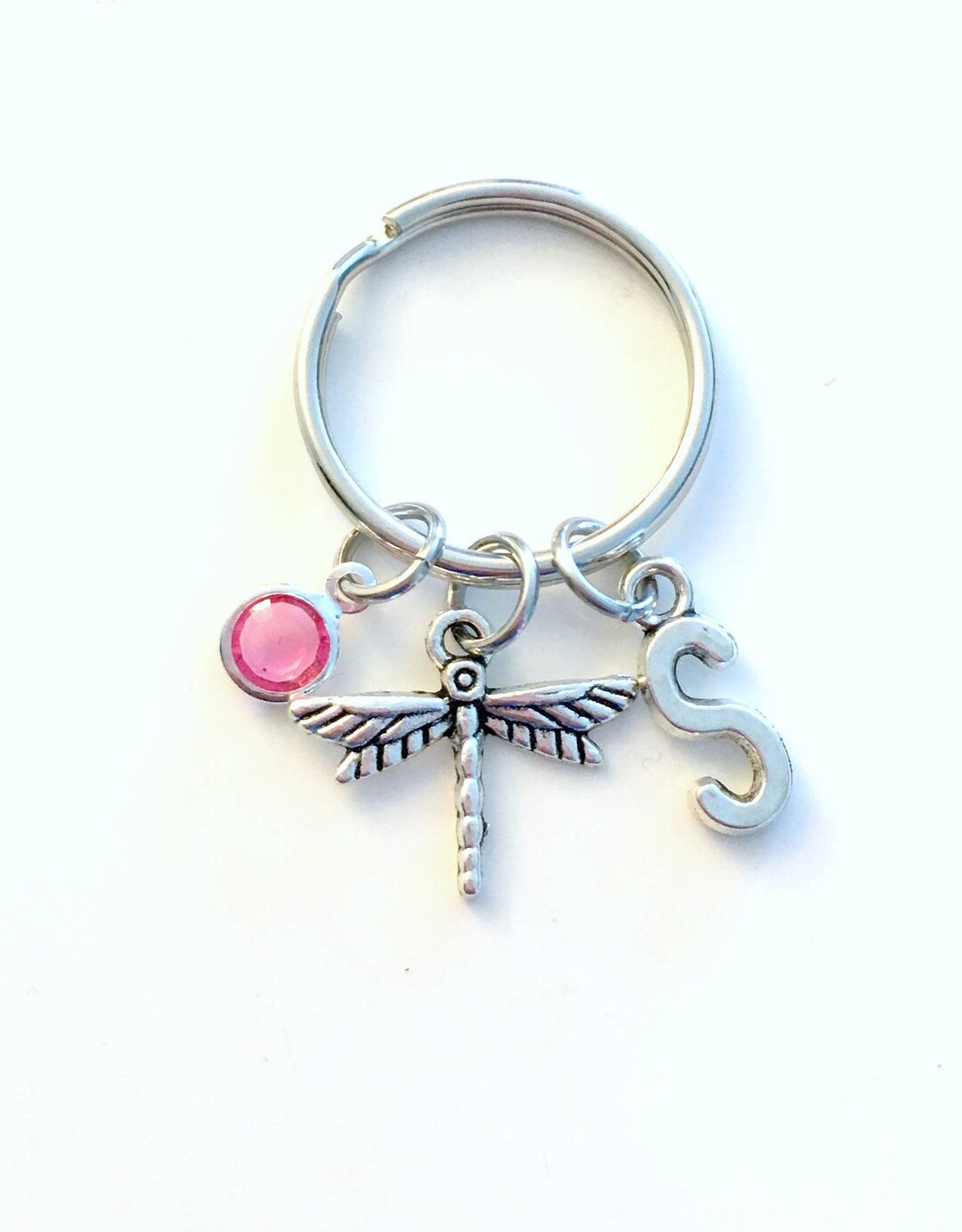 Teenage Girl Gifts, Dragonfly Keychain, Dragon Fly Key Chain, Silver ...