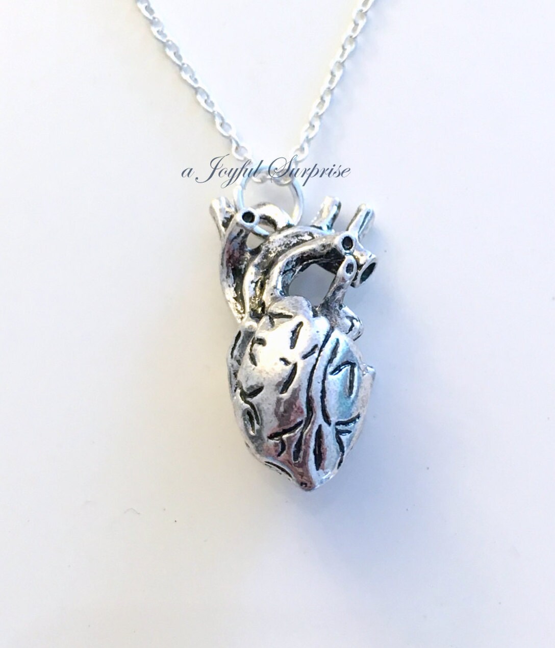 Human Heart Jewelry Anatomical Necklace Gift for Cardiac Nurse | Etsy