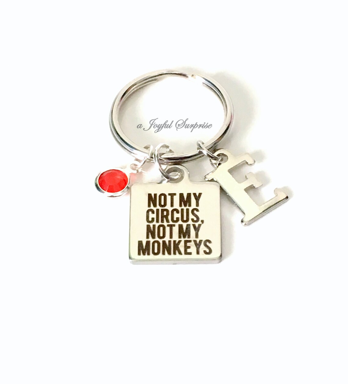 Not My Circus Not My Monkeys Keychain Silver Circus Keyring - Etsy Canada