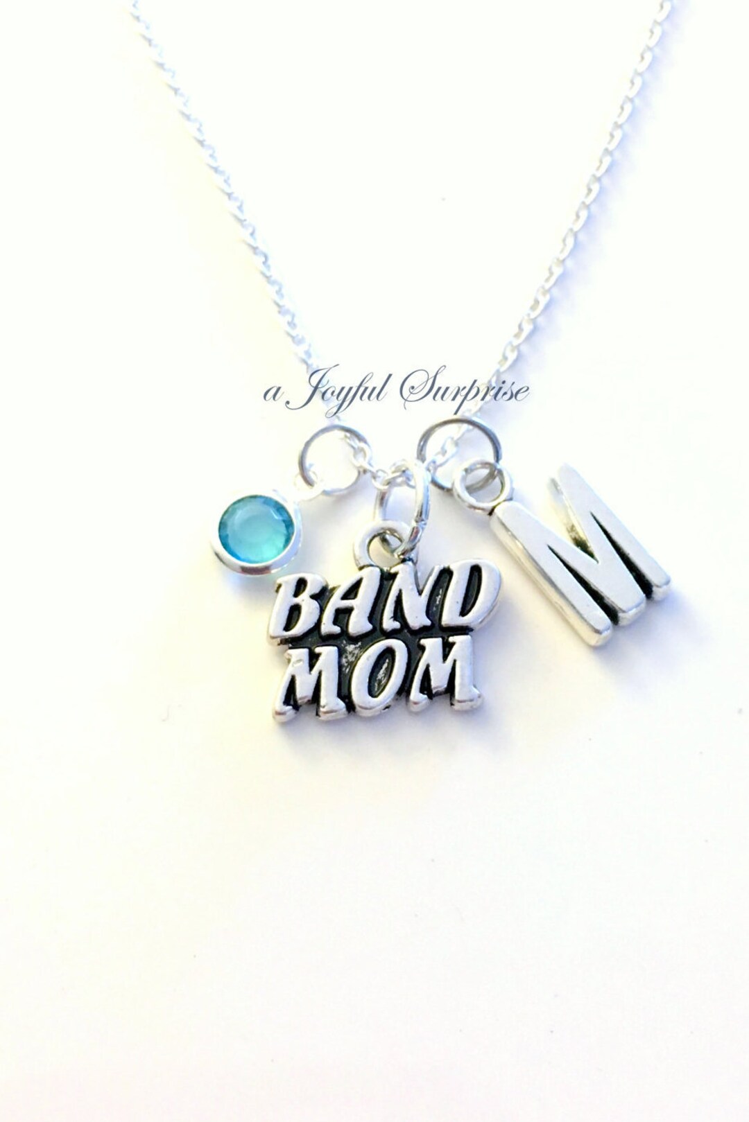 Band Mom Necklace, Gift for Musician's Mother Club, Silver Music ...