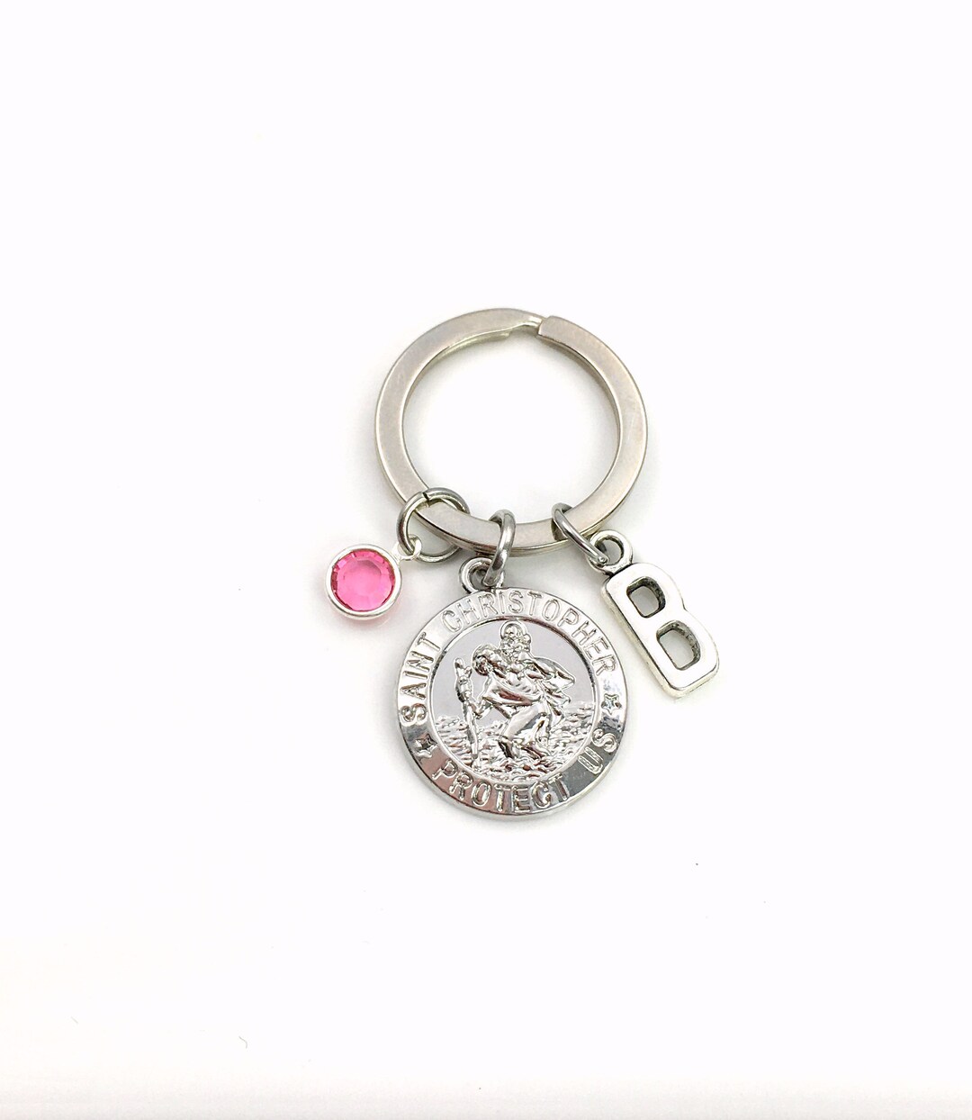 St Christopher Keyring / Gift for New Driver Key Chain / Saint ...
