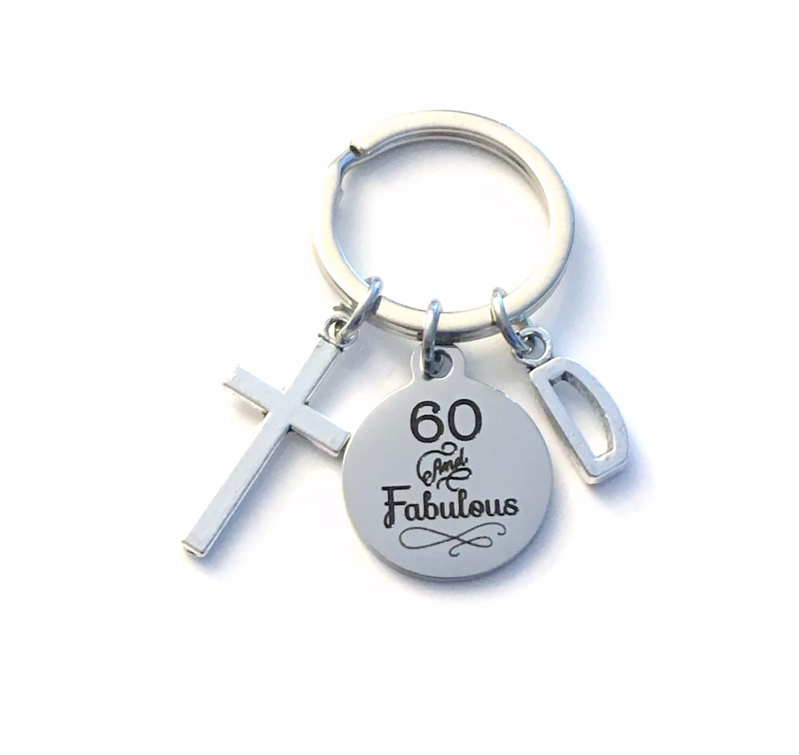 60th Birthday Gifts for Her Keychain / Women Key Chain / Sixty 60 and ...