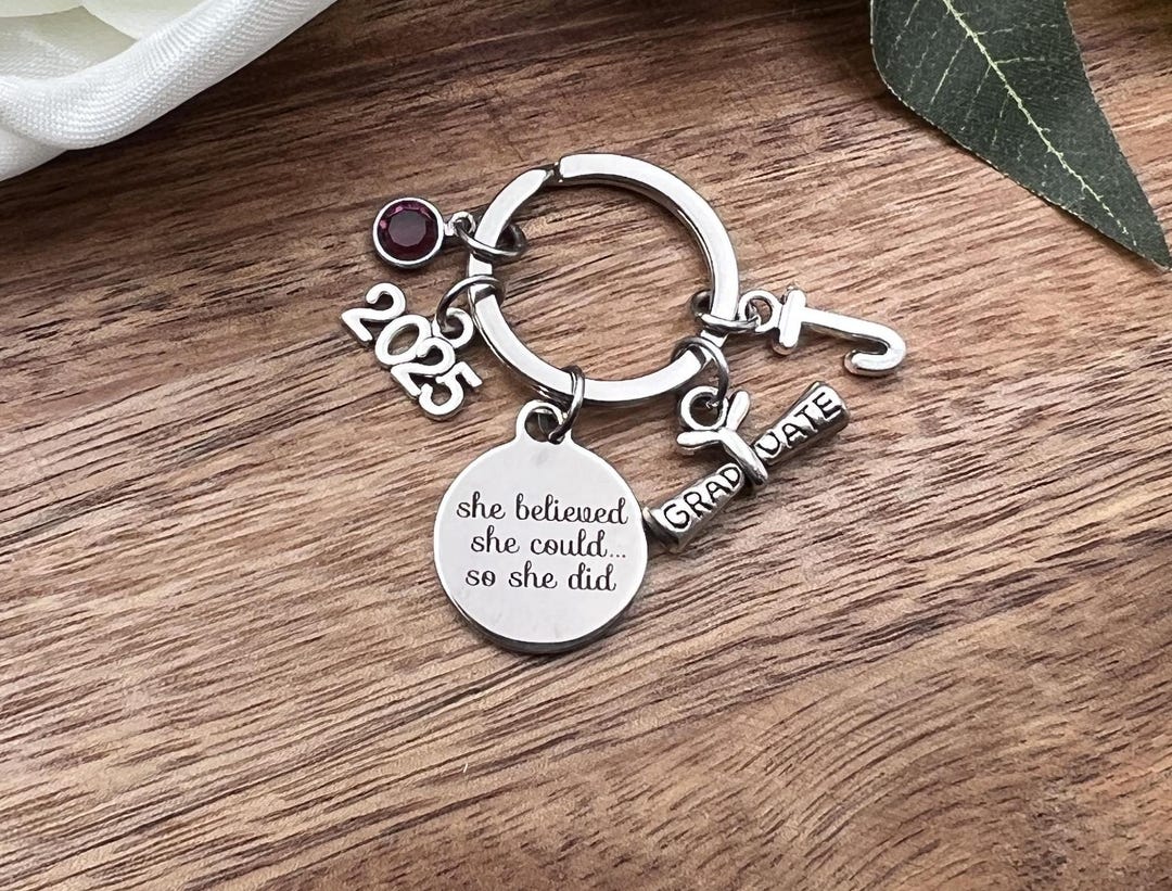 Graduation Gift for Her, CLASS of 2025 Keychain, Senior Graduate Key ...