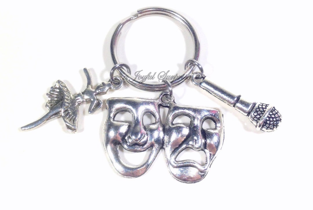 Triple Threat Keychain, Sing Act Dance Key Chain, Dancer Actress Actor ...