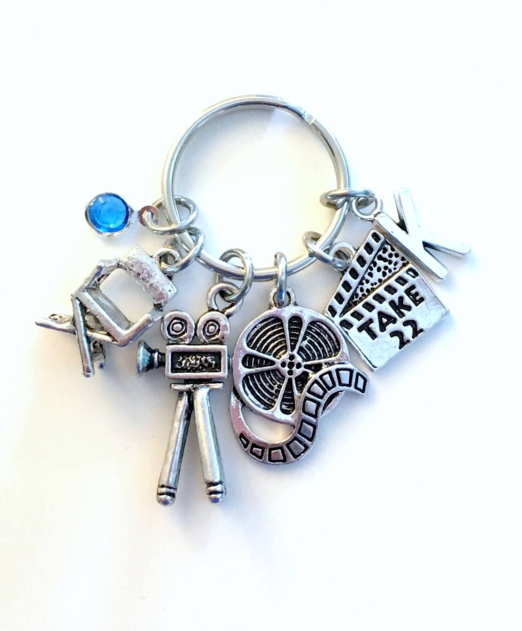 Movie Set Charm, Add on to Listings, Single Pendant, Silver Reel ...