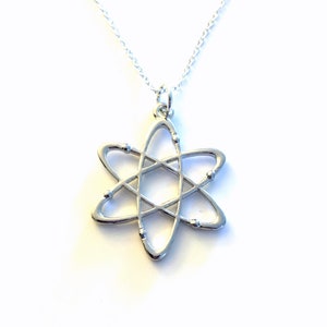 Chemistry Gift, Science Jewelry, Atom Necklace, Gift for Scientist ...