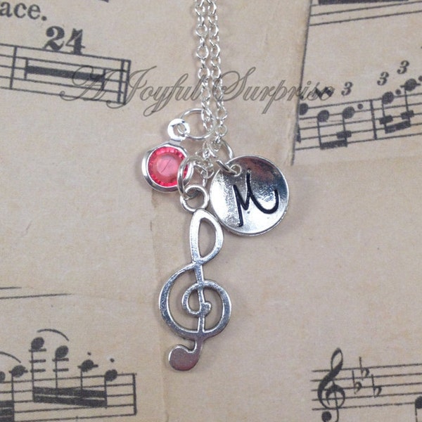 Cross With Treble Clef Necklace - Etsy