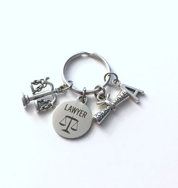 Law School Graduation Present Lawyer Keychain Gift for Law | Etsy
