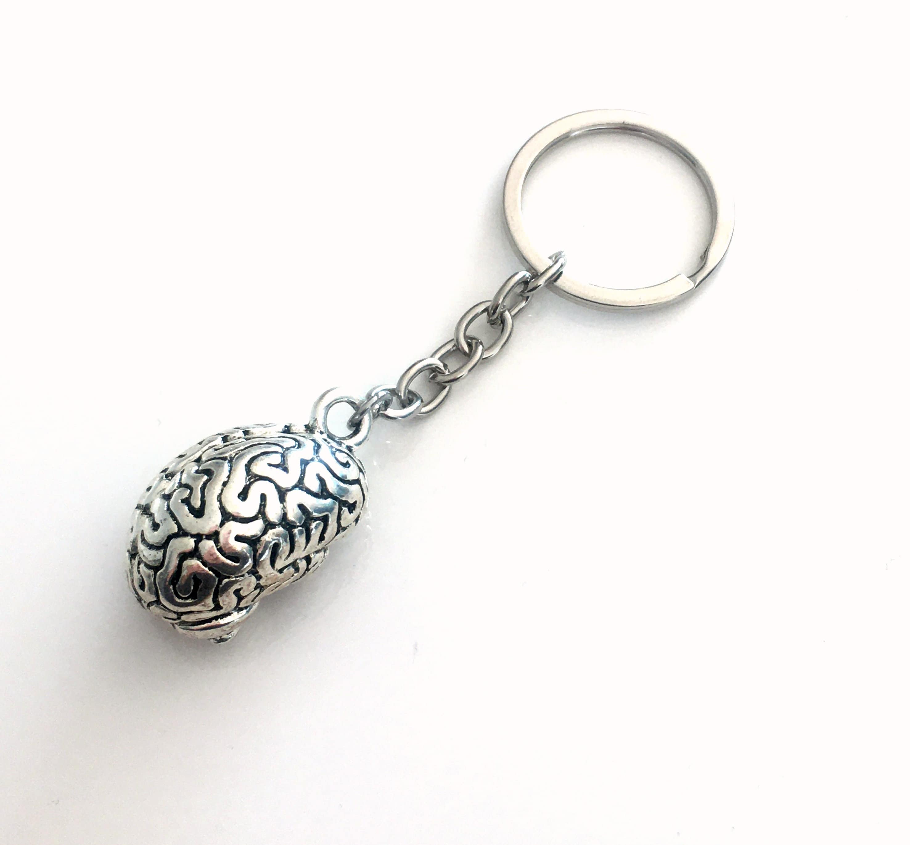 Human Brain Keychain Anatomical Brain Keyring Neuroscience - Etsy Canada