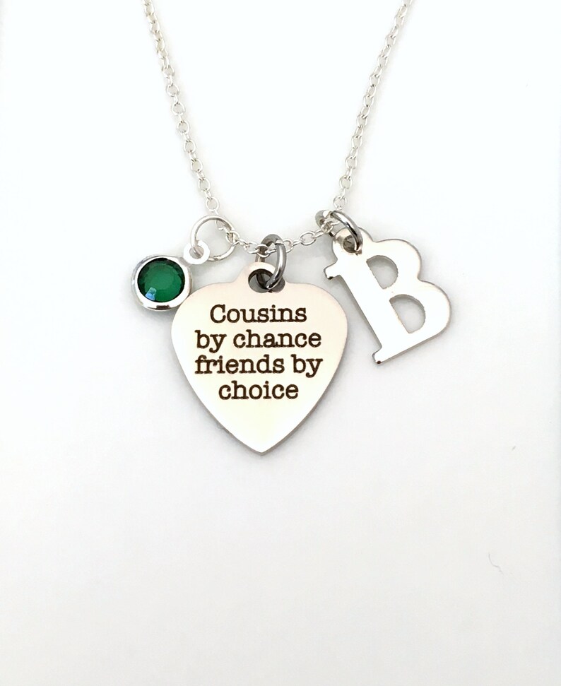 Cousins Necklace Silver Cousin Jewelry Cousins by Chance - Etsy