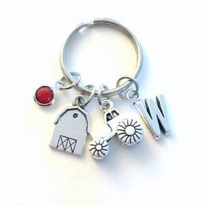 Gift for Farmer Keychain, Barn Key Chain, Tractor Keyring, Farm Girl ...