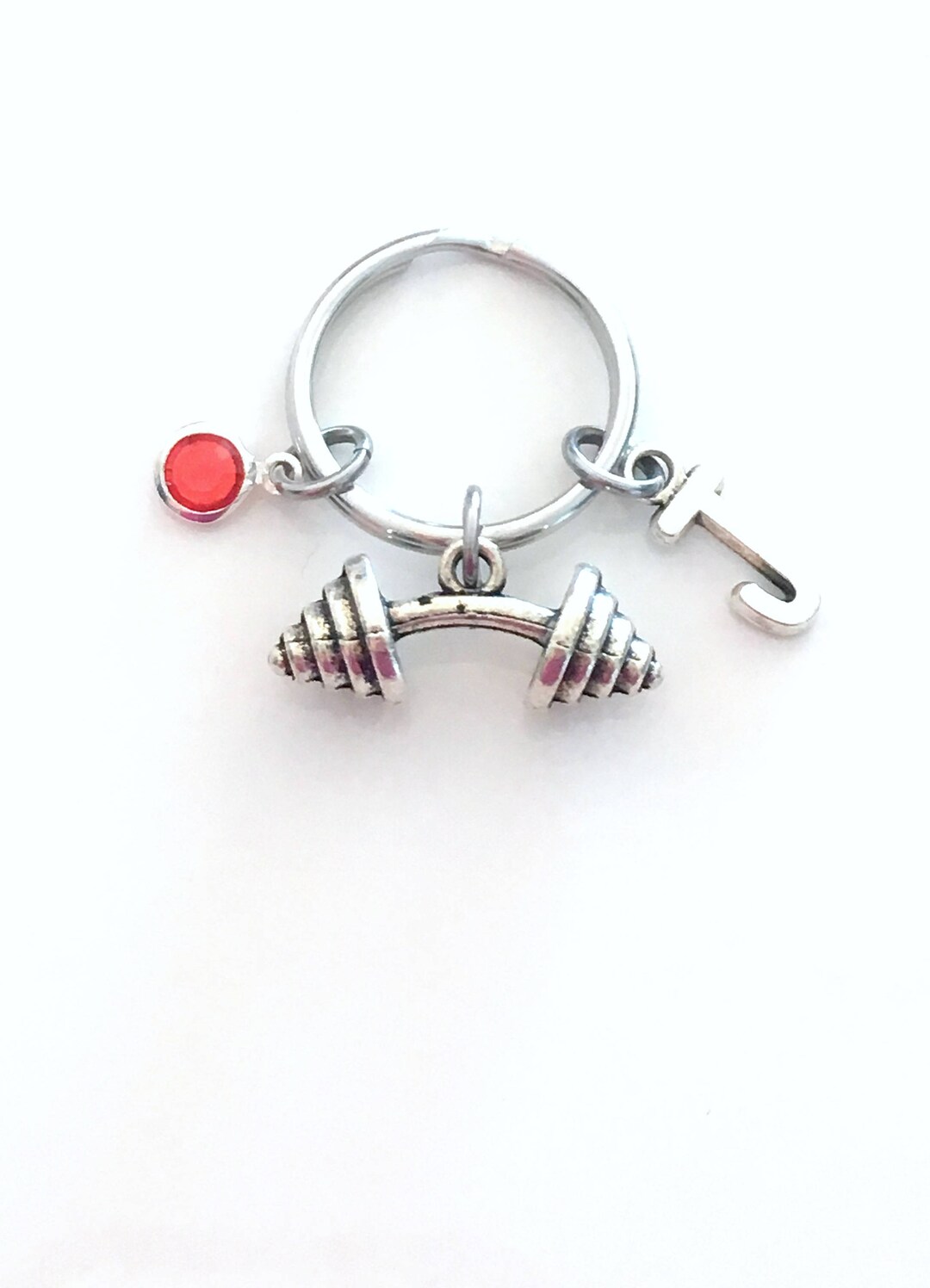 Workout Keychain Dumbbell Keyring Barbell Key Chain Gift - Etsy