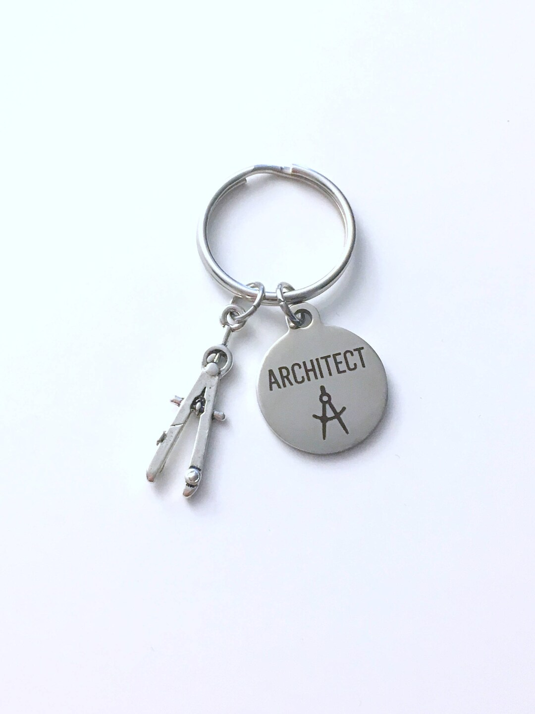 Architect Key Chain, Architect Keychain, Present Gift for Architectural ...