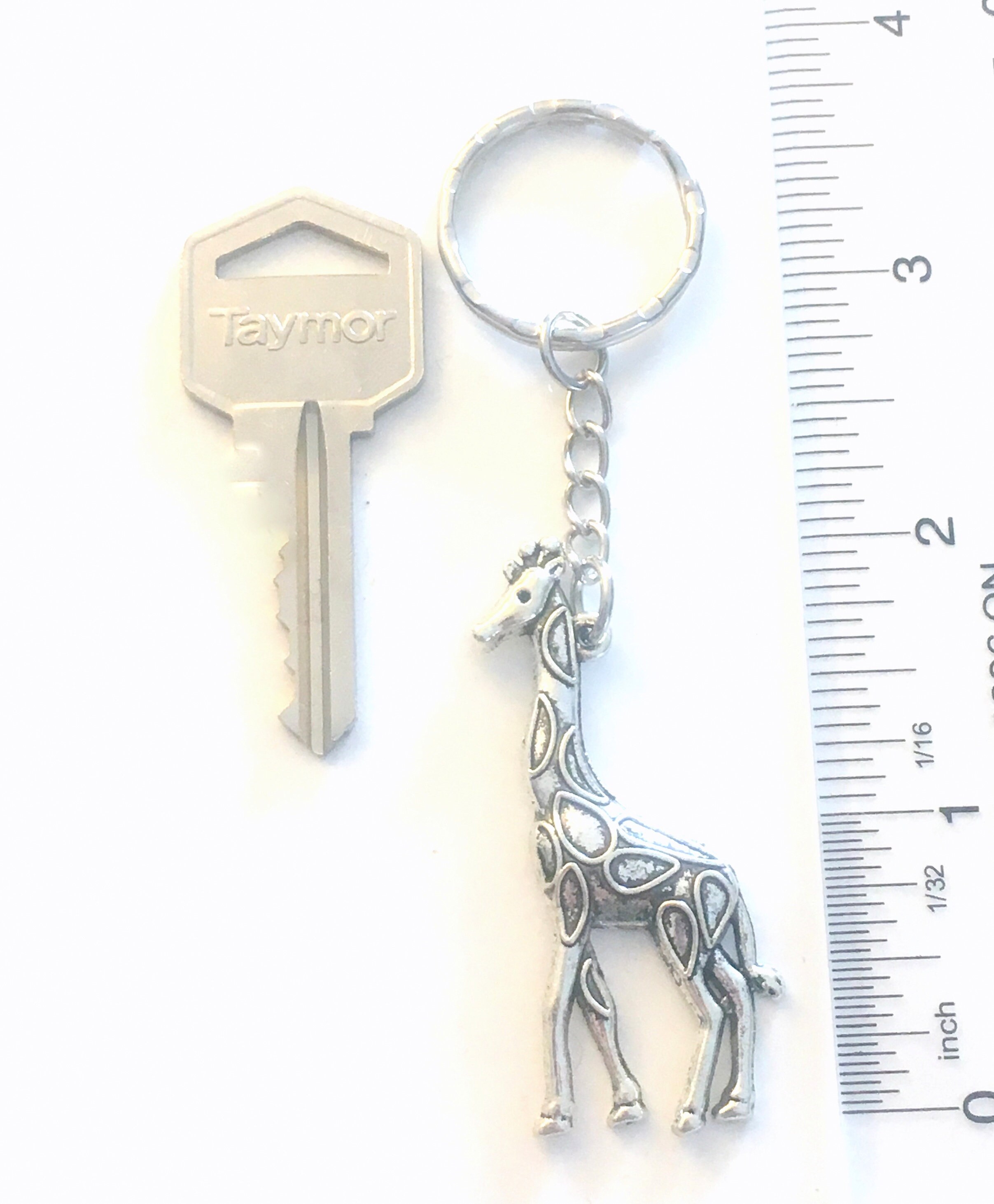 Giraffe Keychain Large Giraffe Key Chain Animal Keyring - Etsy UK