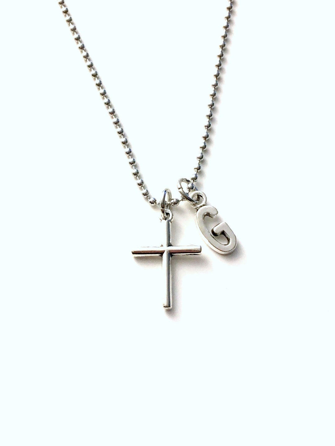 Cross Necklace for Boy, Religious Gift for Men Teen Man Teenage Bead ...