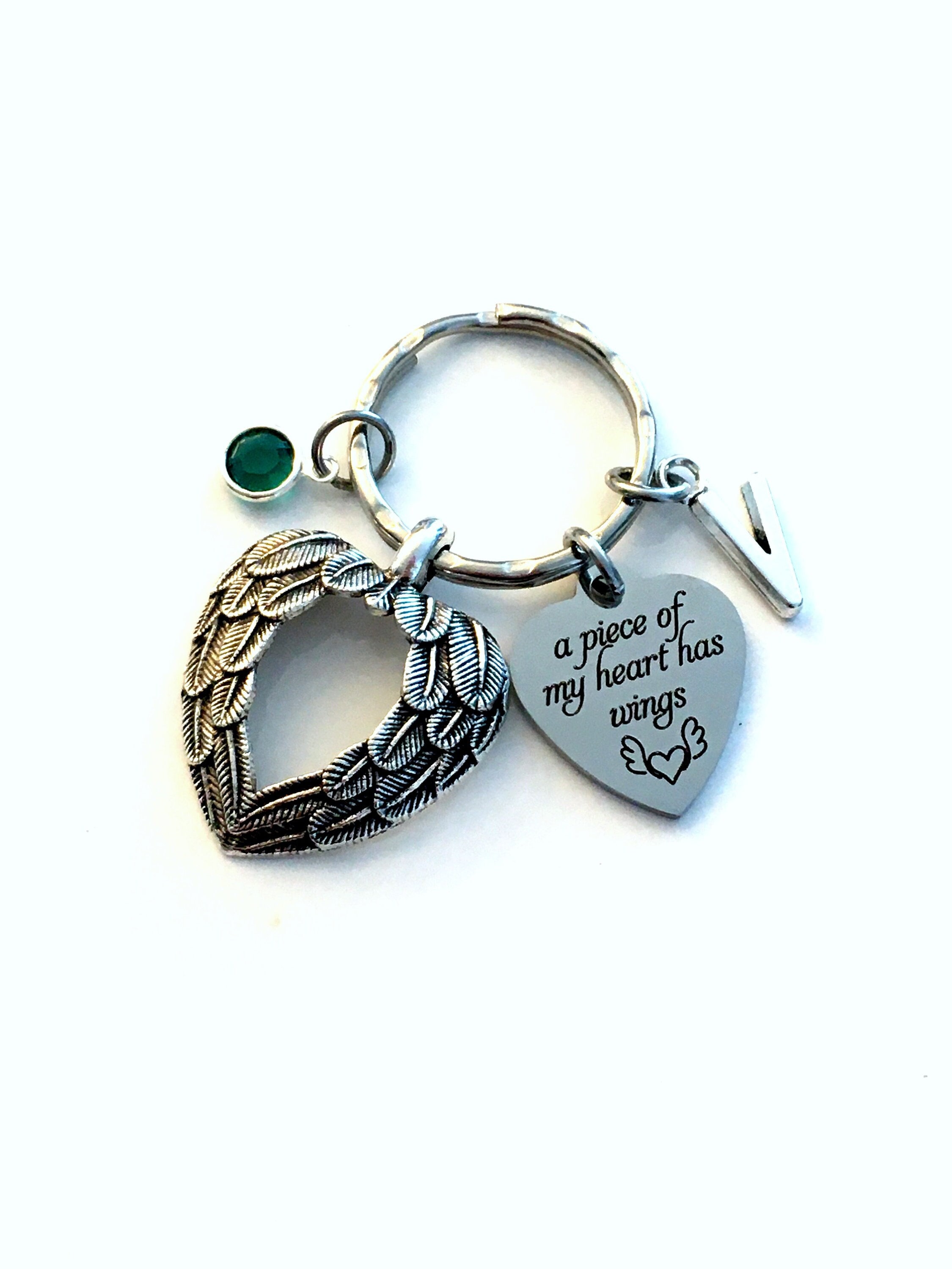 Miscarriage Gift / Funeral Favor / A Piece of My Heart Has Wings Key ...