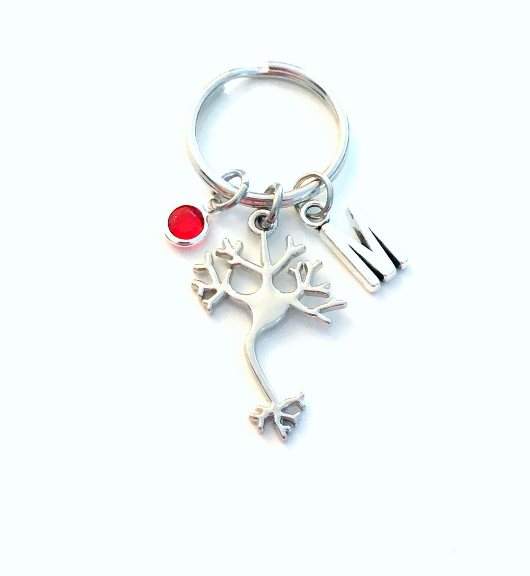 Molecule Gift, Neuron Keychain, Science Key Chain, Nerve Silver Charm ...