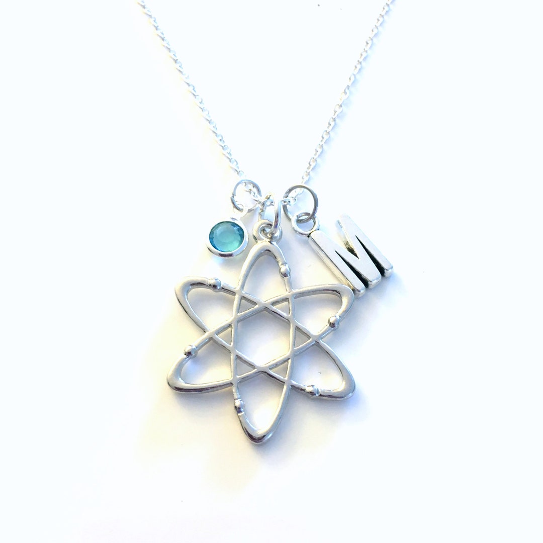 Chemistry Gift, Science Jewelry, Atom Necklace, Gift for Scientist ...