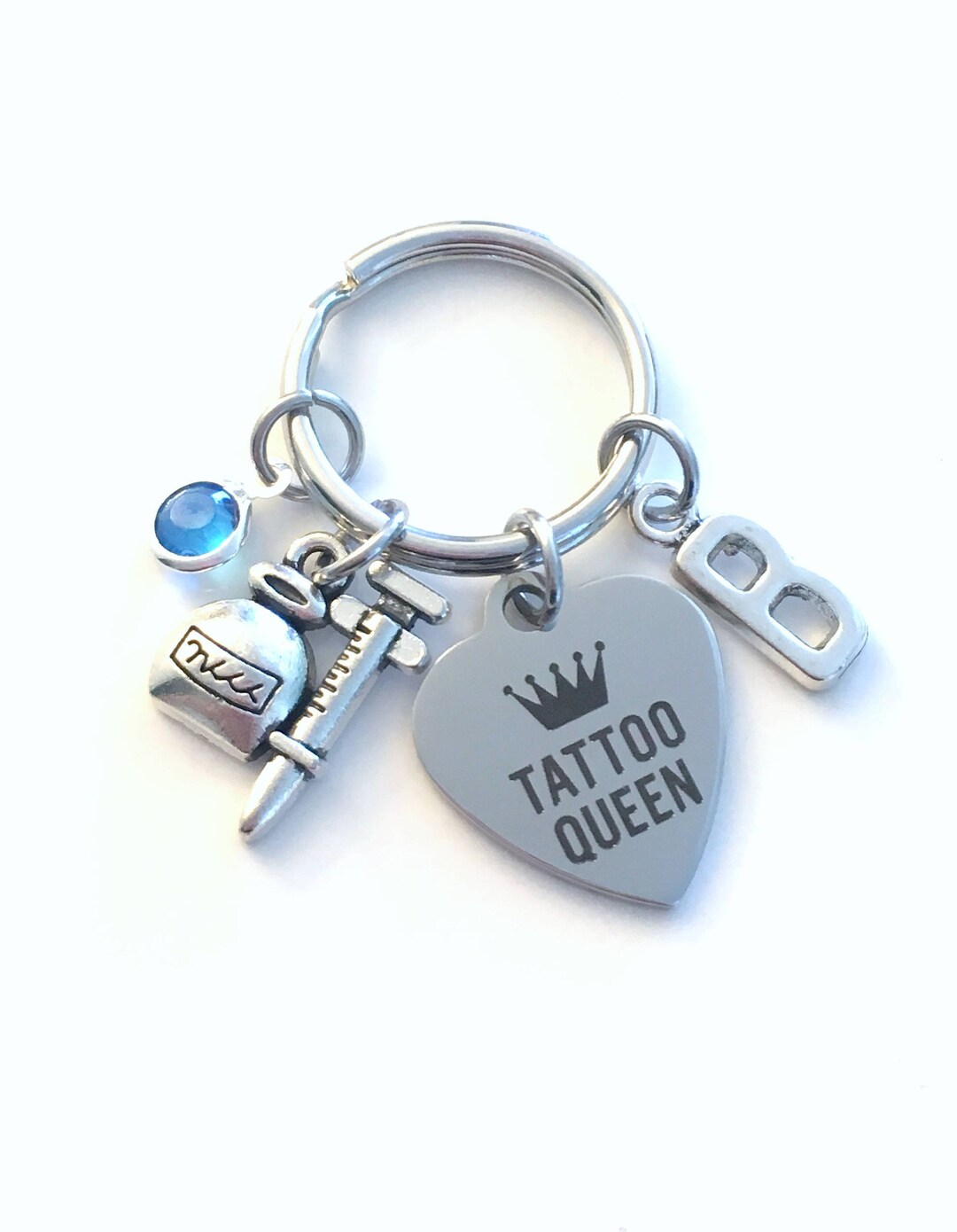 Tattoo Queen Keychain, Ink Syringe Key Chain, Tattooist Artist Keyring ...