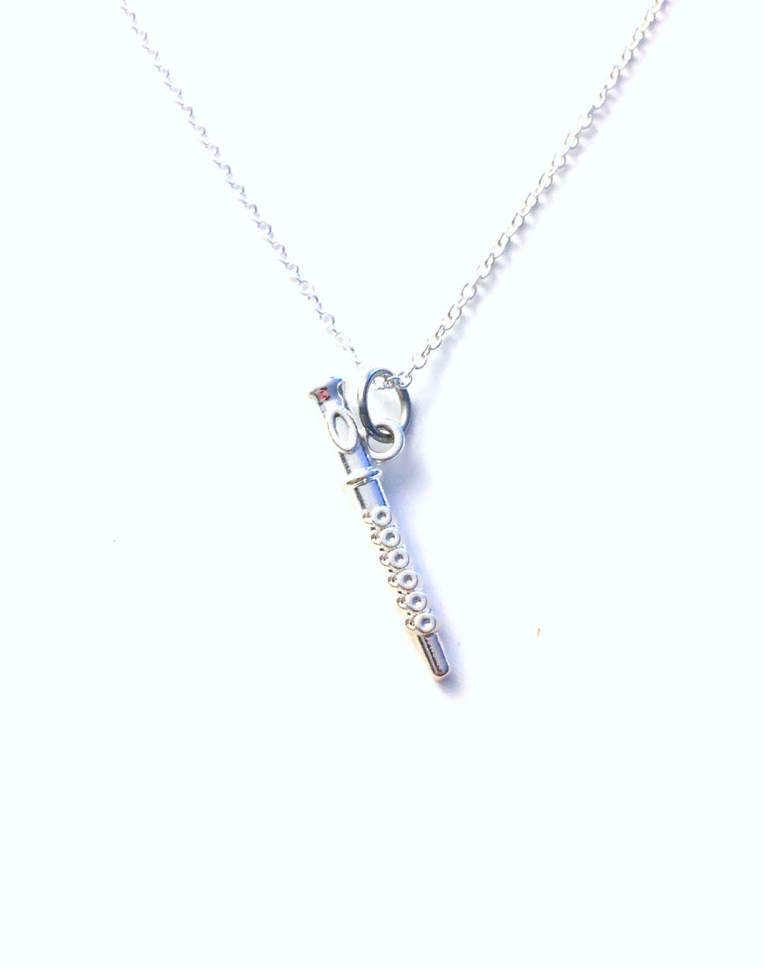 Silver Flute Necklace, Musician Jewelry, Gift for Orchestra Flute ...