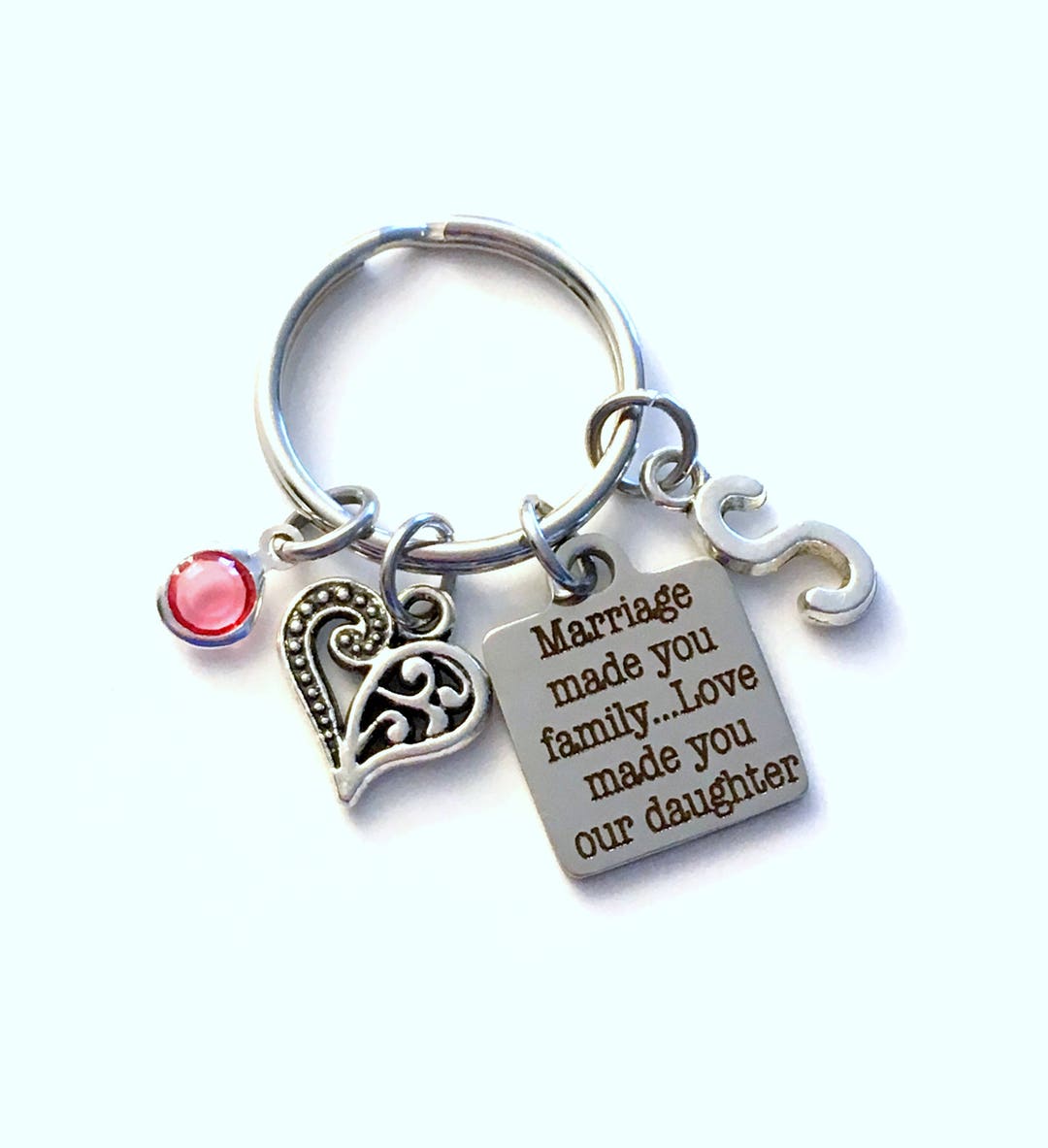 Gift for Daughter in Law Keychain / Marriage Made You Family Love Made ...