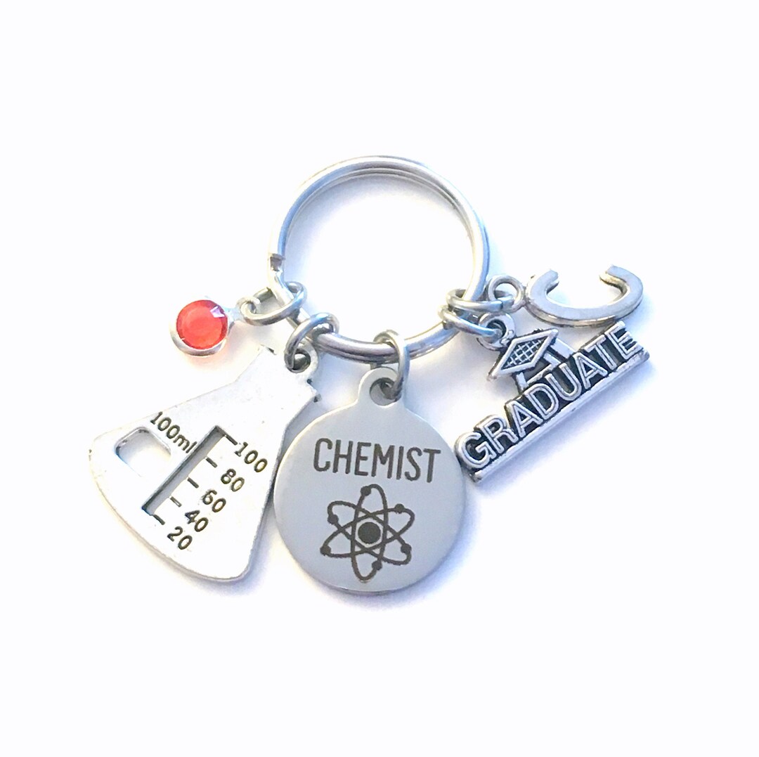 Chemistry Graduation Gift, Chemist Grad Student Key Chain, Science ...