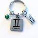 Gemini Keychain, Zodiac Sign Key Chain, Gift for Birthday Present ...