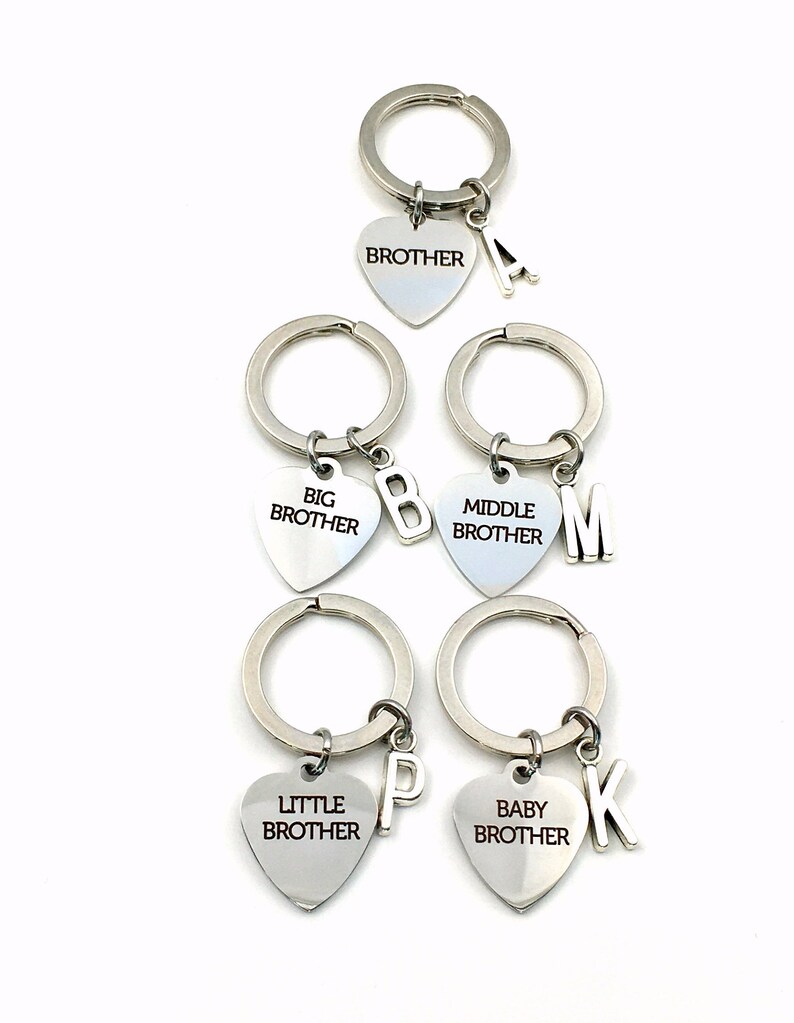 Sibling Keychain, Brother Sister Key Chain Set of 2 3 4 5 6 7 8, Gift ...