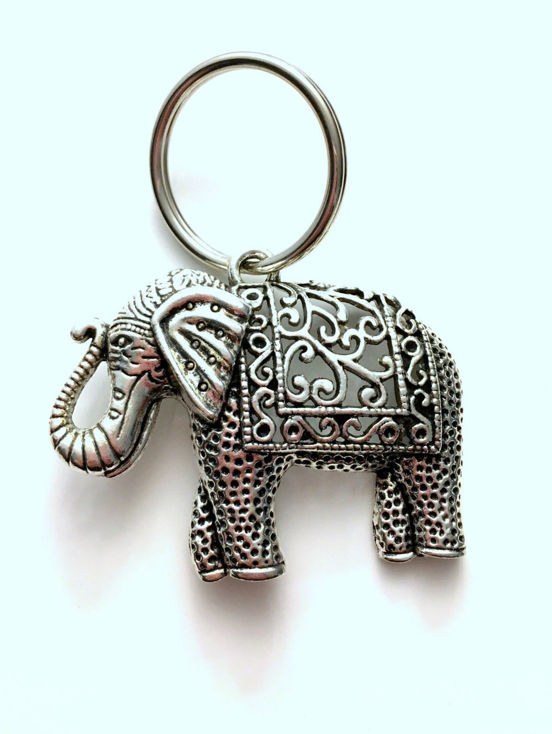 Large Elephant Keychain, Animal Key Chain, Strength and Friendship Gift ...