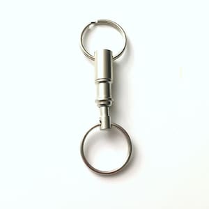 Silver Detachable Keychain, Double Ring Key Ring - 2 Sided Key Chain ...