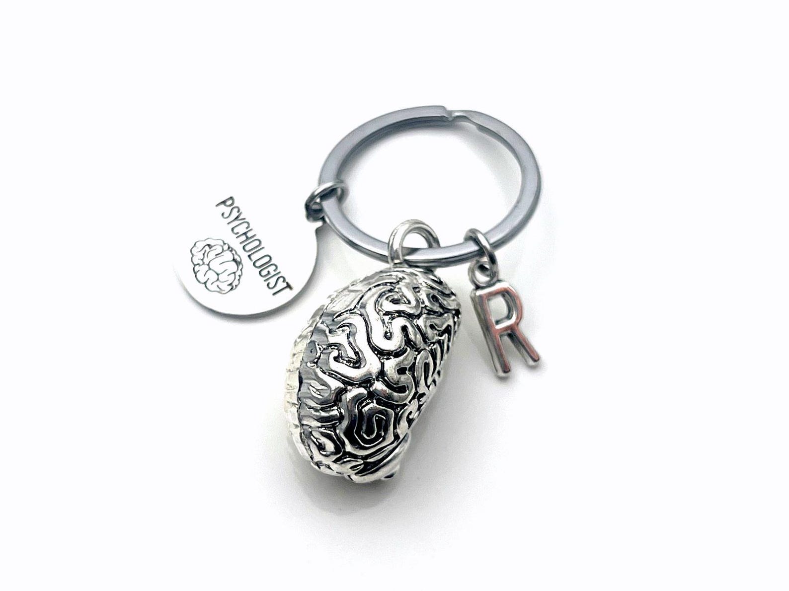 Psychologist Keychain, Brain Keyring, Psych Student Key Chain, Gift for ...