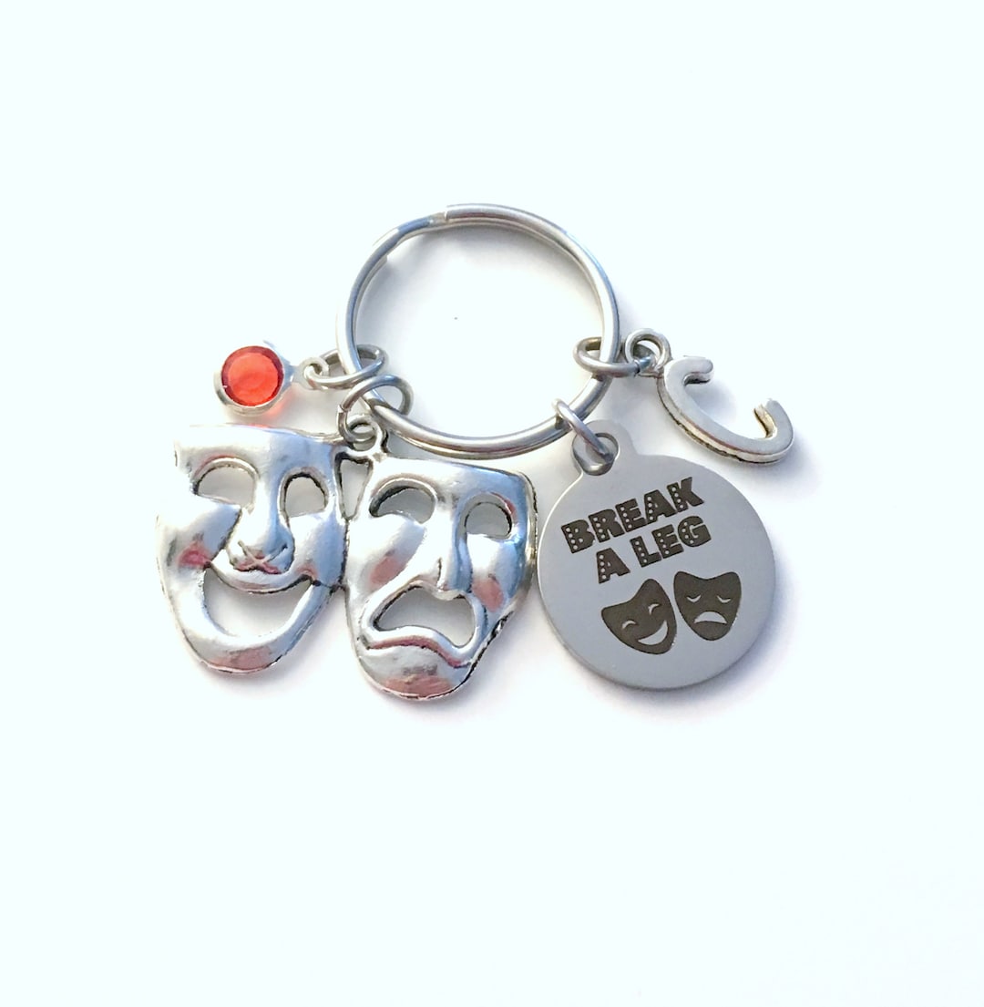 Theater Keychain, Break A Leg Key Chain, Gift for Opening Night, Cast ...