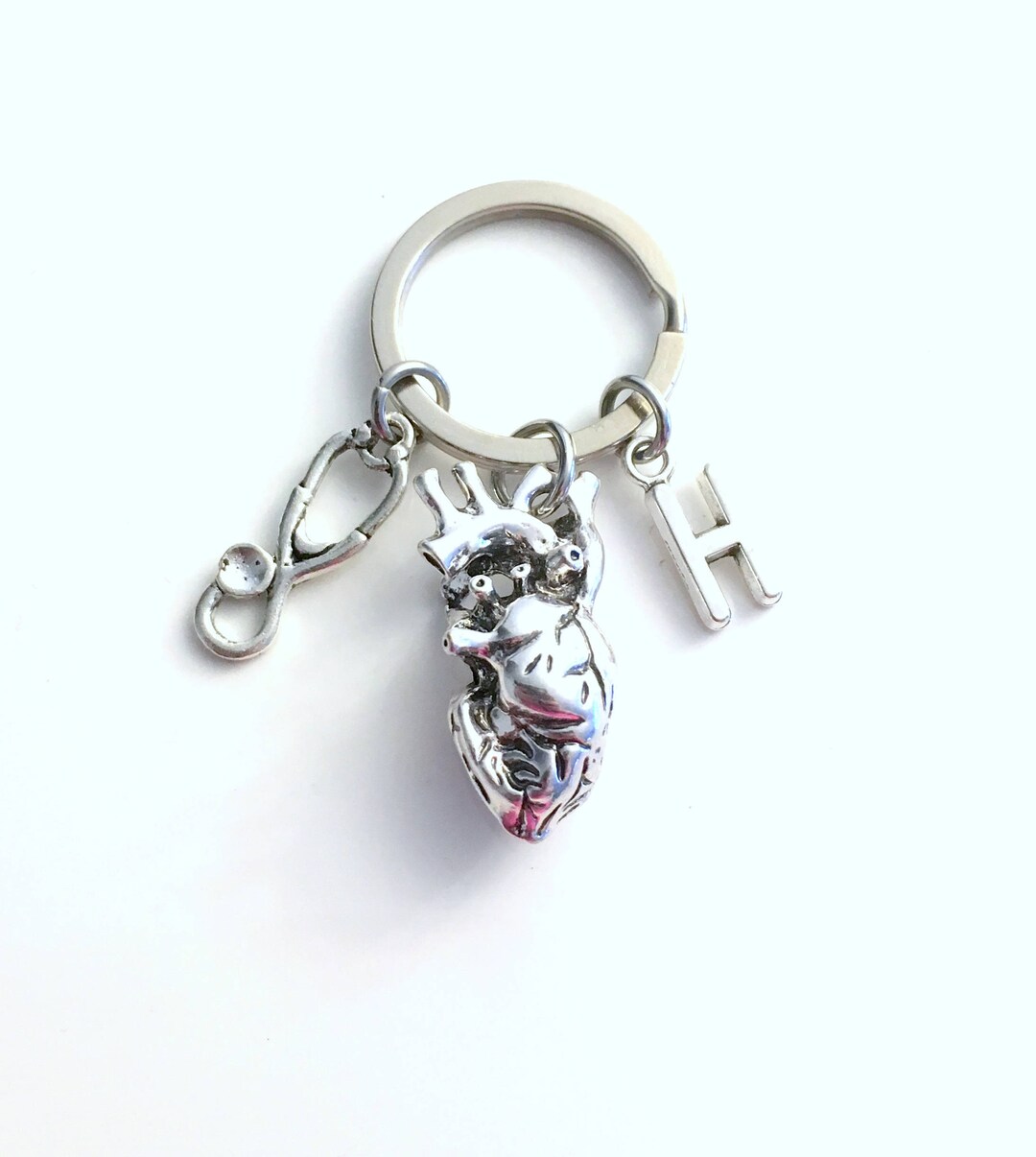 Human Heart Keychain, Gift for Cardiac Specialist Key Chain ...