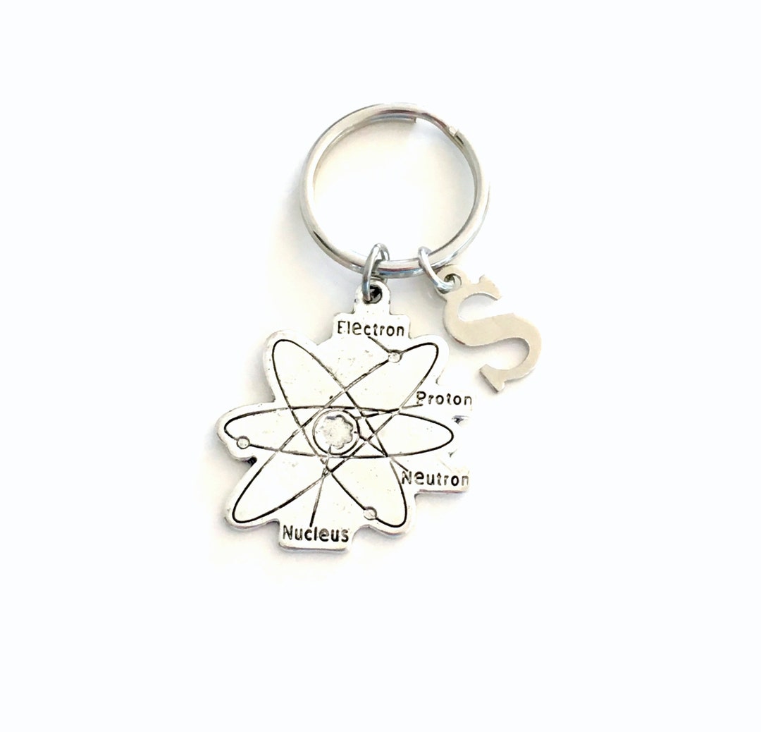 Science Gift, Electron Keychain, Proton Keyring, Nucleus Key Chain ...