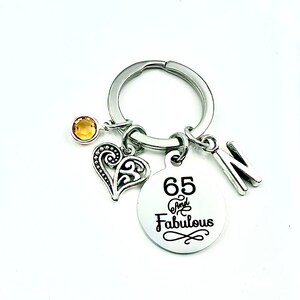 65th Birthday Gifts for Women Keychain, Sixty Five Key Chain, 65 and ...