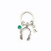 Headphones Keychain, Silver Headset Keyring, Earphones Keychain, Gift ...