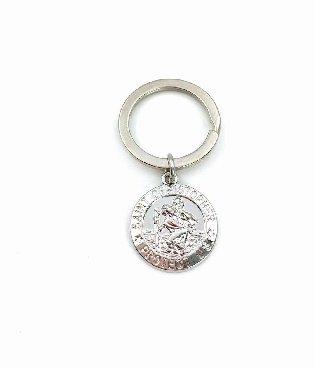 St Christopher Key Chain / Gift for New Driver Keyring / Saint ...