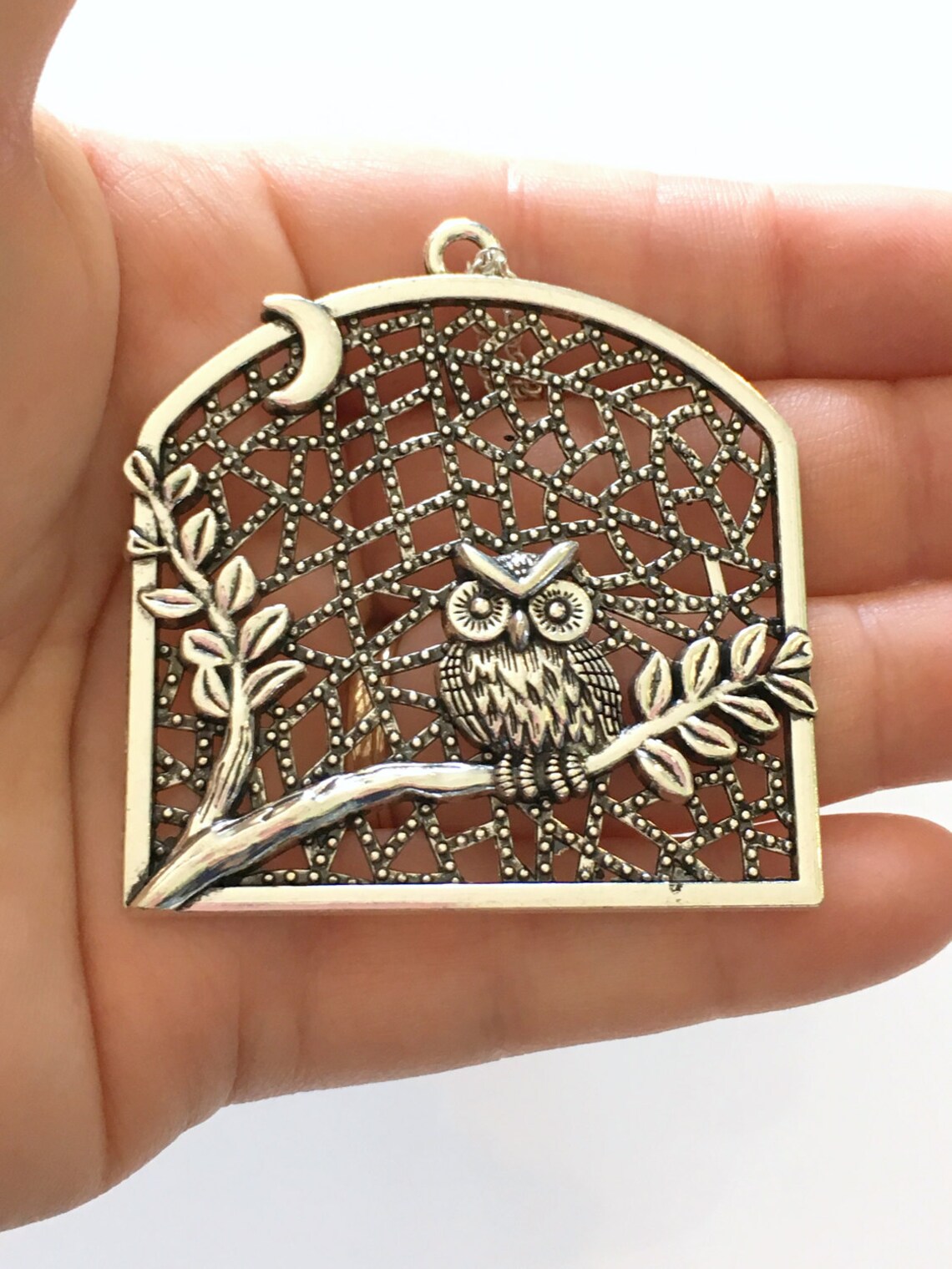 Owl Keychain Large Owl in Tree Key Chain Detailed Bird - Etsy Canada