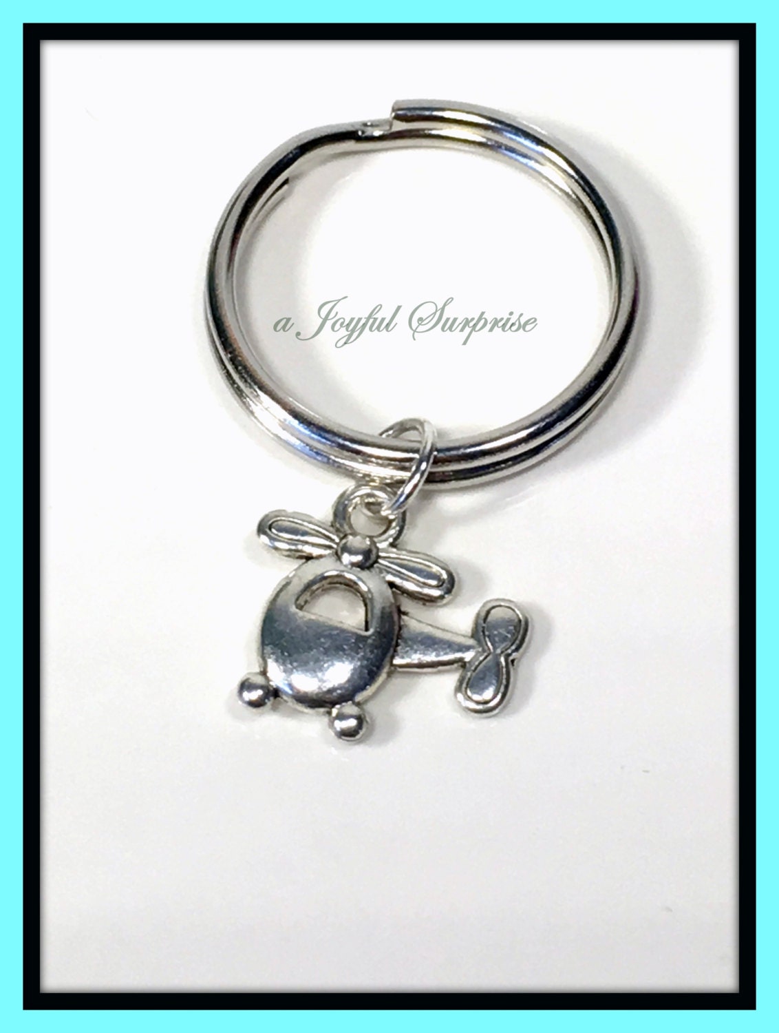 Helicopter Keychain Chopper Key Chain Gift for Pilot Dad | Etsy