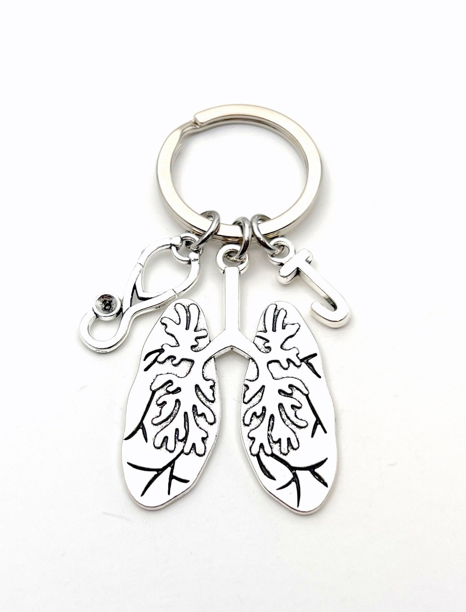Lung Keychain, Gift for Respiratory Specialist Key Chain, Pulmonary ...