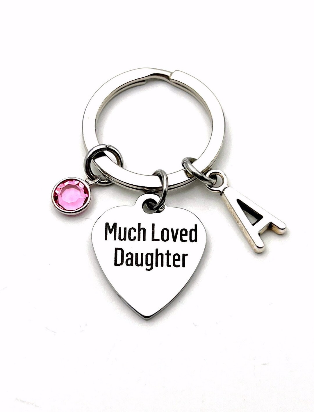 Daughter Keychain Gift, Much Loved Daughter Key Chain, Gift for Step ...