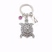 Turtle Keychain, Turtle Keyring, Tortoise Key Chain, Sea Animal Gift ...