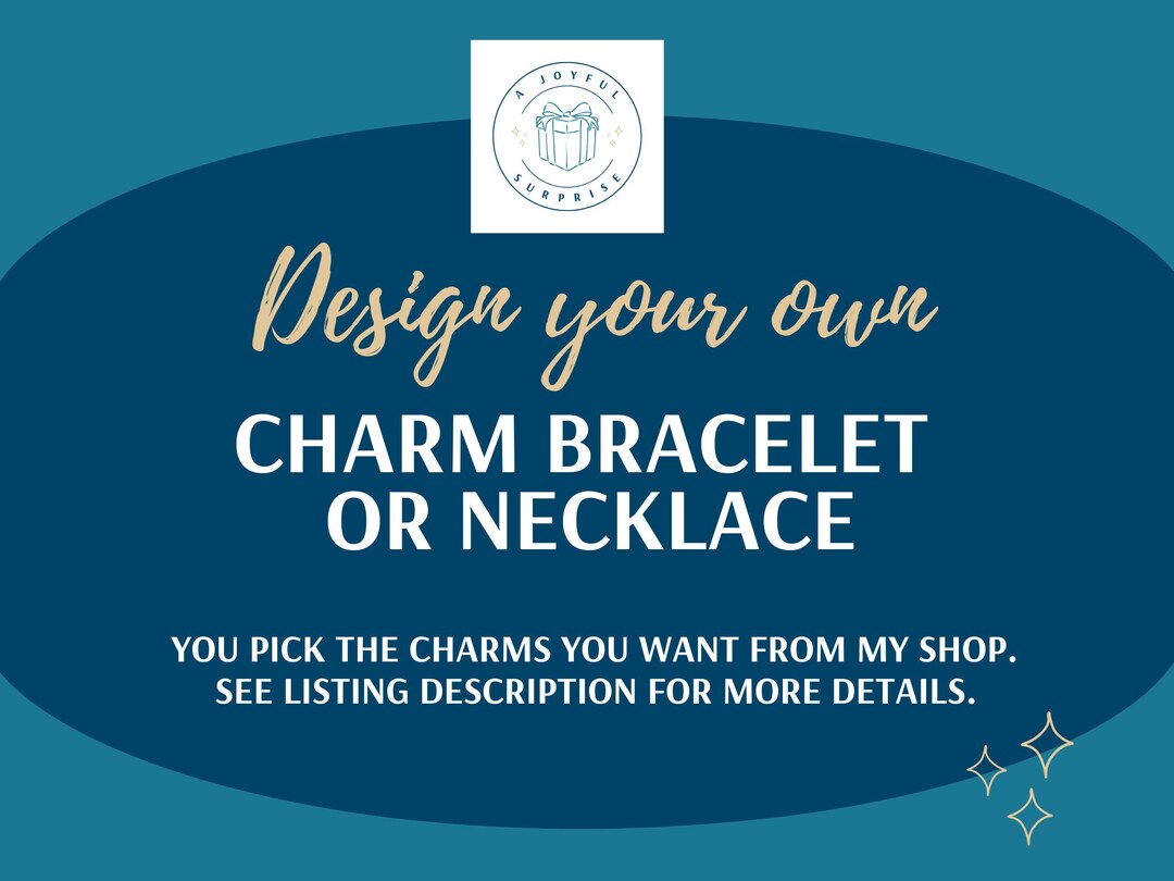 Design Your Own - Charm Bangle Bracelet or Necklace, Any # Charms From ...