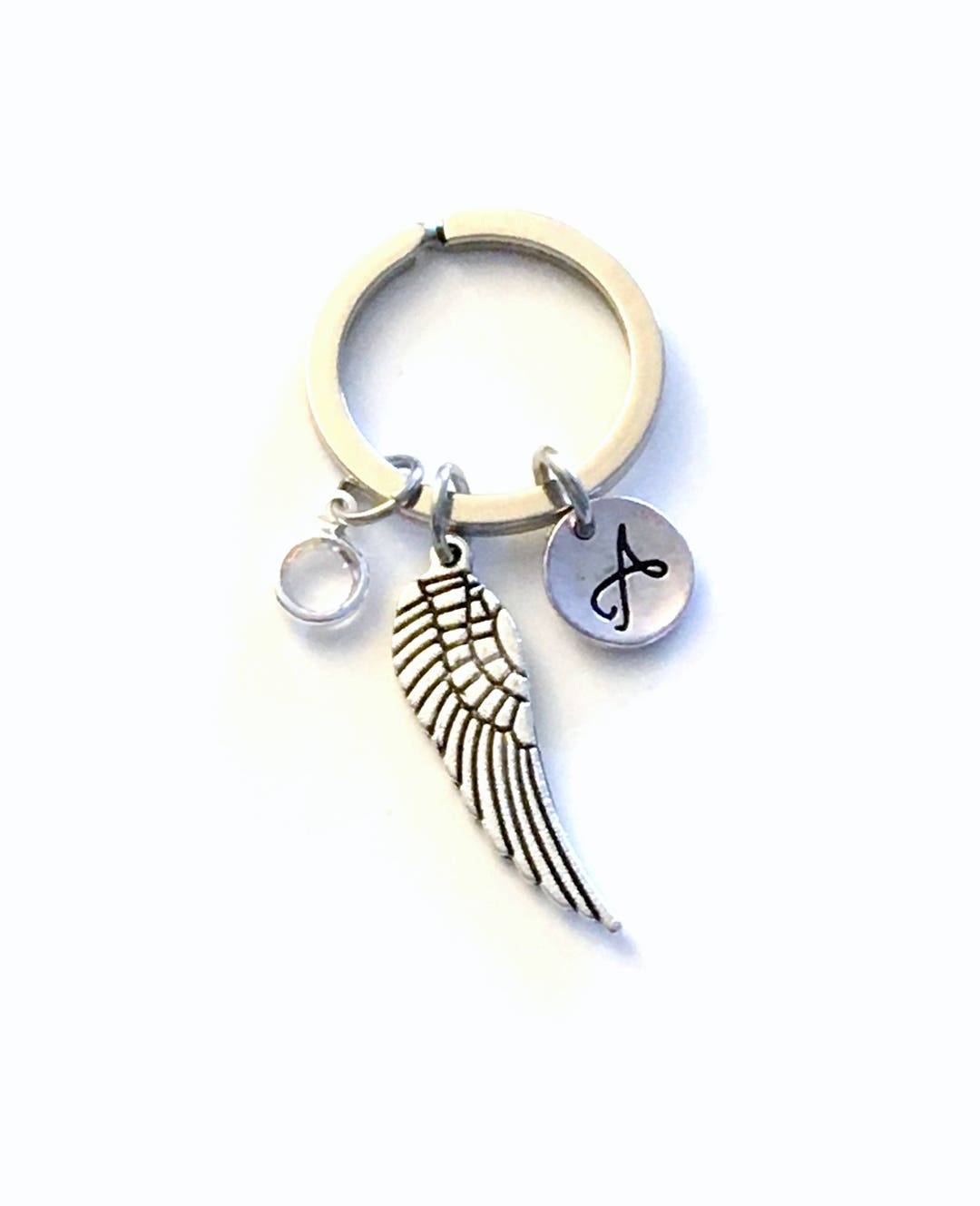 Wing Keychain, Angel Wing Key Chain, Feather Keyring, Memorial Gift ...