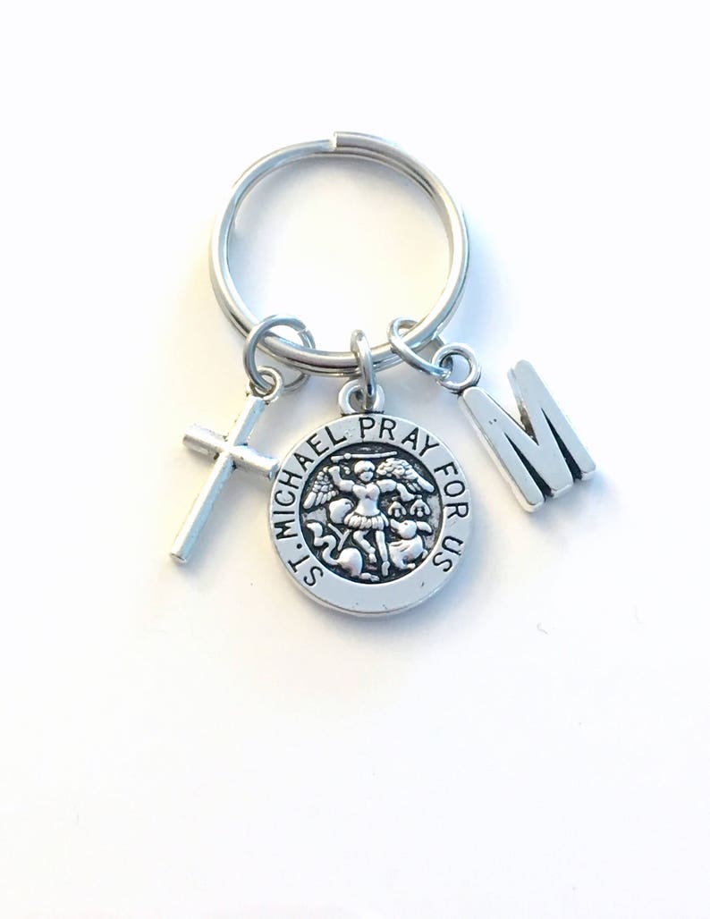Saint Michael Keychain Archangel Key Chain Religious - Etsy