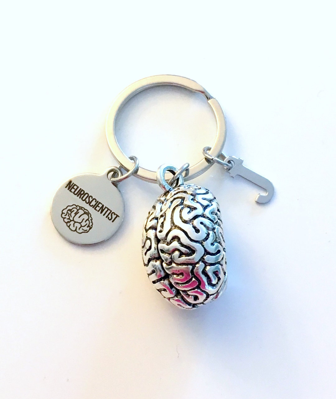 Neuroscientist Keychain, Brain Keyring, Psych Student Key Chain, Gift ...