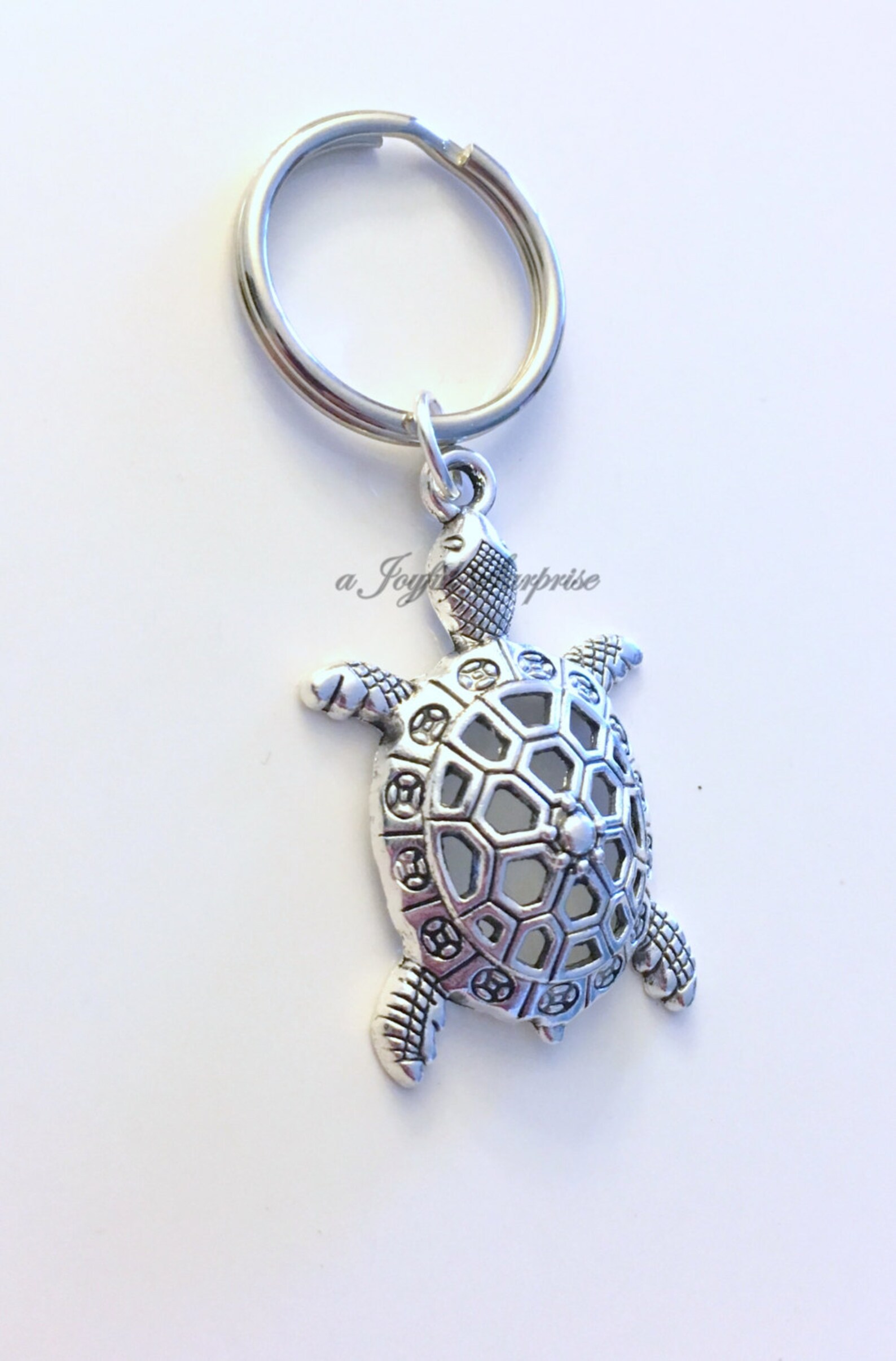 Turtle Key Chain Sea Turtle Keyring Tortoise Keychain Silver | Etsy